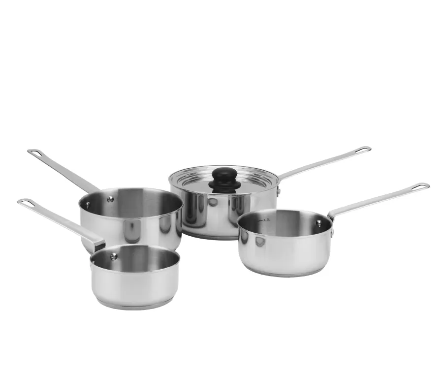 3 Pcs Stainless Steel Cookware Set with Universal Lid Price
