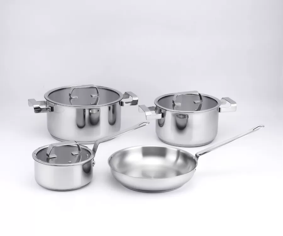 4 Piece Stainless Steel Pots Set, 18/8 Stainless Steel Cookware Set Price